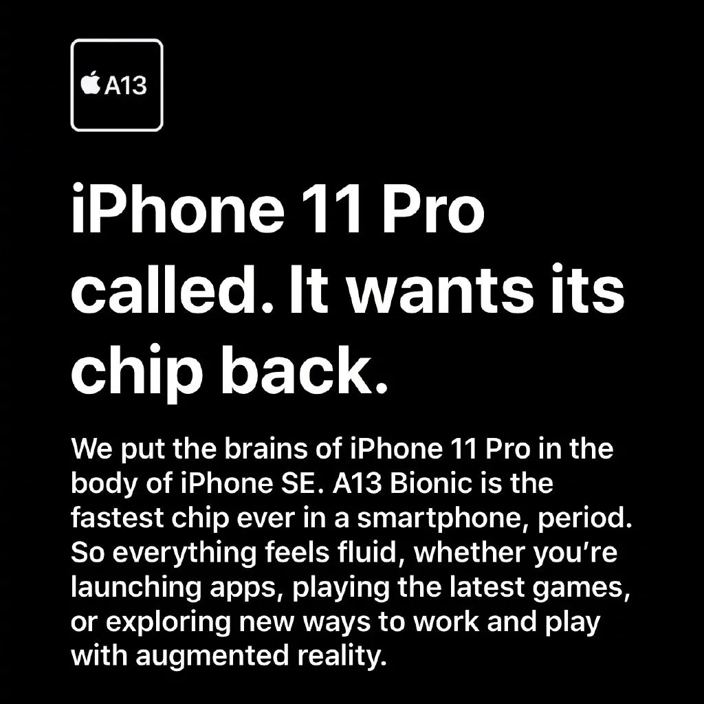 苹果新iPhoneSE 文案火了 广告狂人
